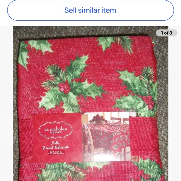 St. Nicholas Square | Kitchen | St Nicholas Square Christmas Tablecloth Holly 6 X 84 Nwt | Poshmark